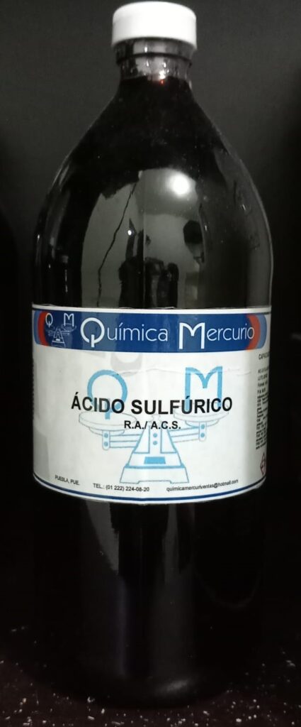 ÁCIDO SULFÚRICO 1LT – Quimica y Servicios Maher S. A. de C. V