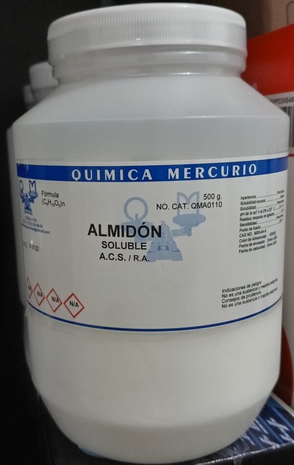 ALMIDON SOLUBLE 500GRS. – Quimica y Servicios Maher S. A. de C. V